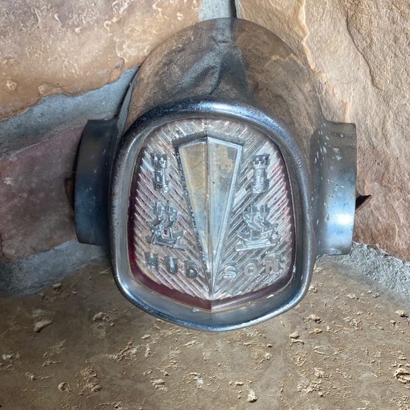 Hudson Hornet | Other | Antique Hudson Hornet Car Emblem In Silver ...